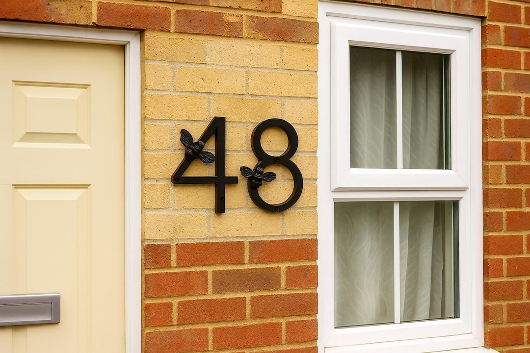 House Number With Bee – 3D Printed Numbers for Front Door & House Wall ...