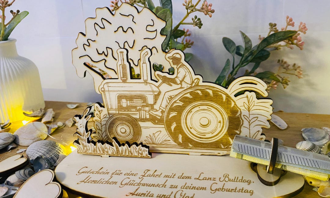 Cash Gift Tractor - Tractor Gift Banknotes Voucher Various Occasions ...