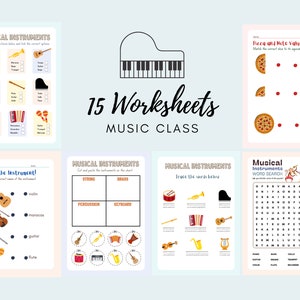 Printable Download, Musical Instruments, Music Worksheet, Note Value ...