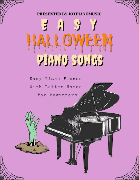 Printable Easy Halloween Piano Songs With Letter Names for - Etsy