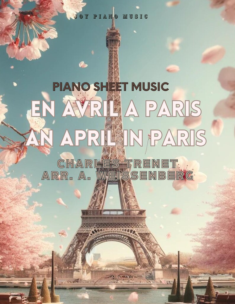 Piano Sheet Music Download, Letter & A4 [en Avril a Paris, an April in ...