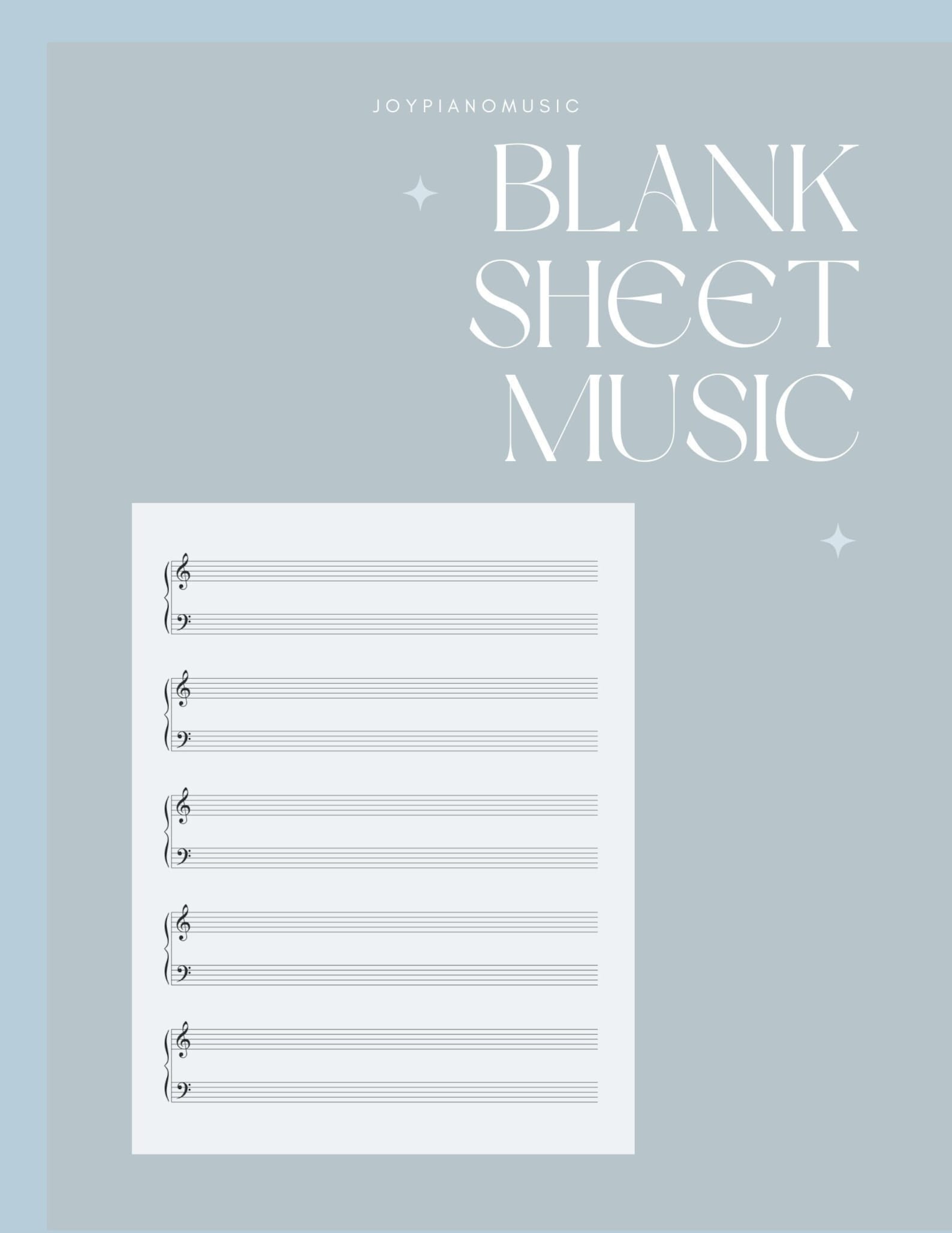 Printable Piano Staff Paper: Treble & Bass Clef (letter/a4 PDF) - Etsy