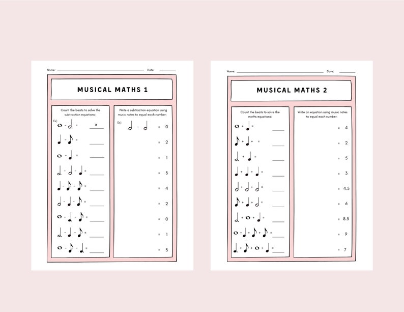 Music Notes Worksheet, Chords & Scales, Treble Bass Clef, Music Notes ...