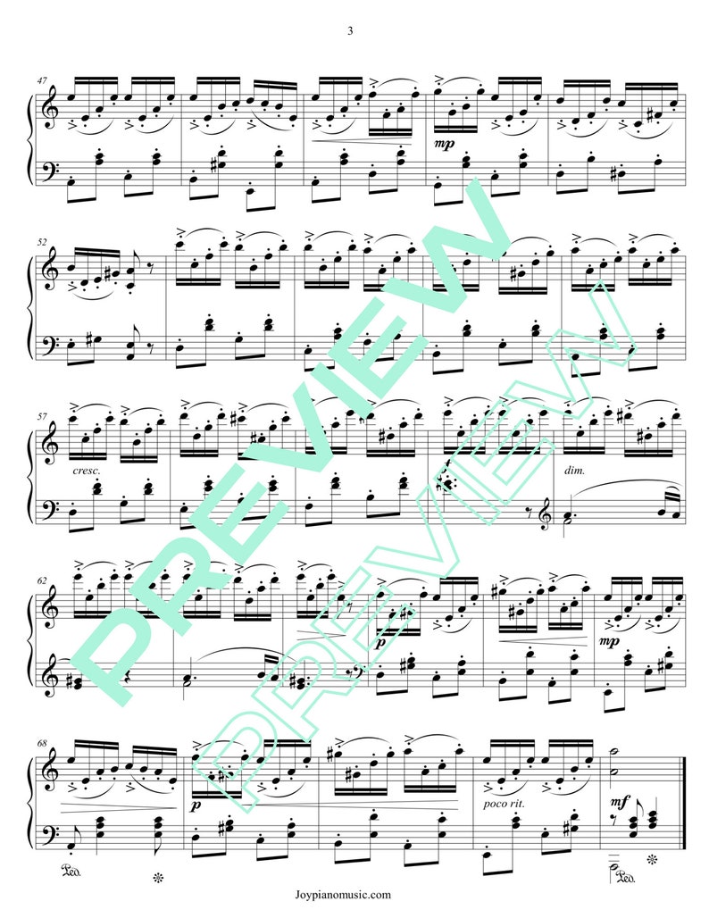 Piano Sheet Music Download [etude From 13 Pieces for Piano Op.76 No.2 ...