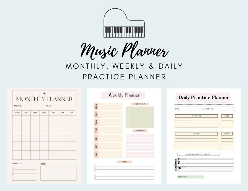 Letter & A4 Size Printable Music Journal for Musicians |music ...