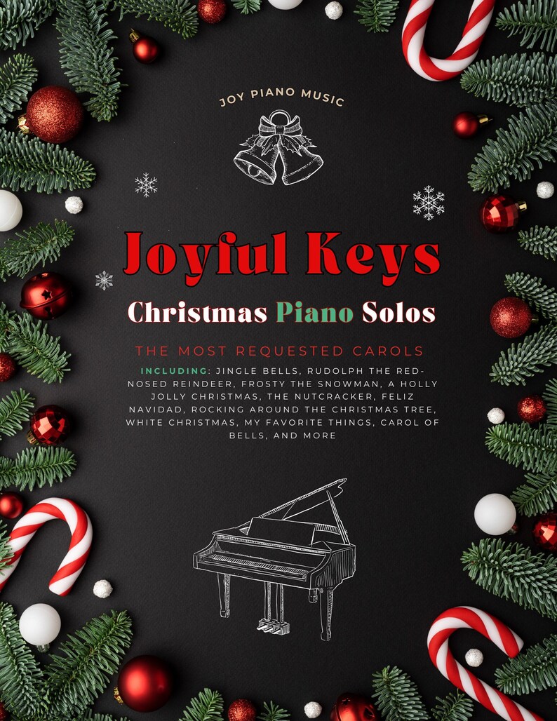 Christmas Piano Sheet Music - Joyful Keys - Etsy