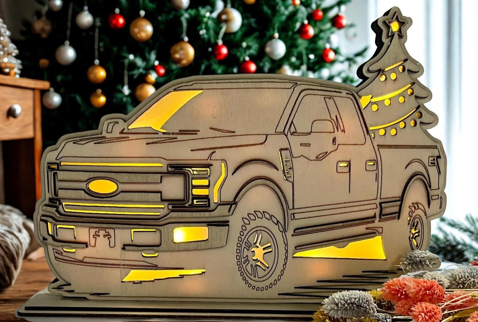 Laser Cut File / Pick up / Christmas / Christmas / Laser File / Lamp ...