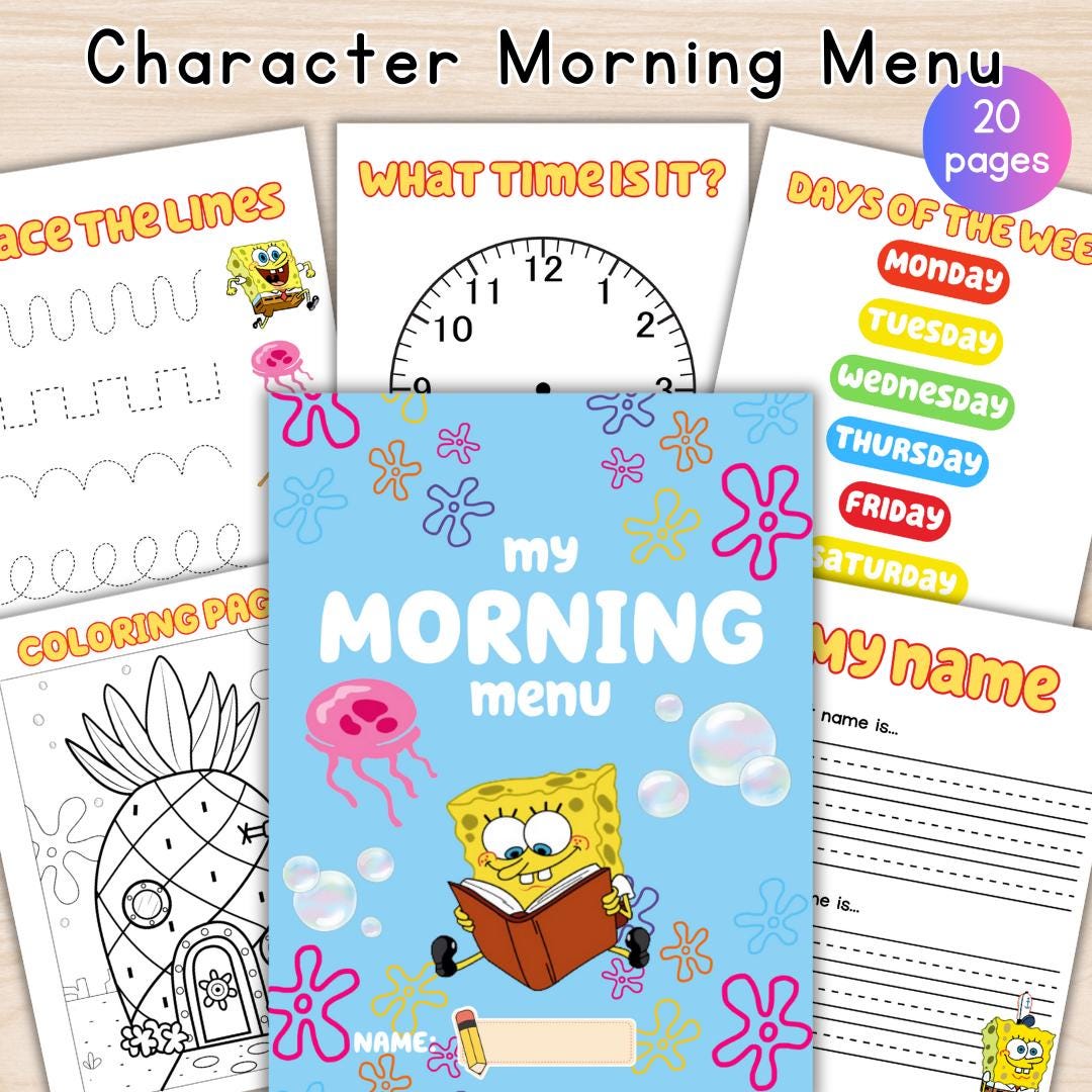 Basic Morning Menu Homeschool, Preschool Morning Menu, Toddler Morning ...
