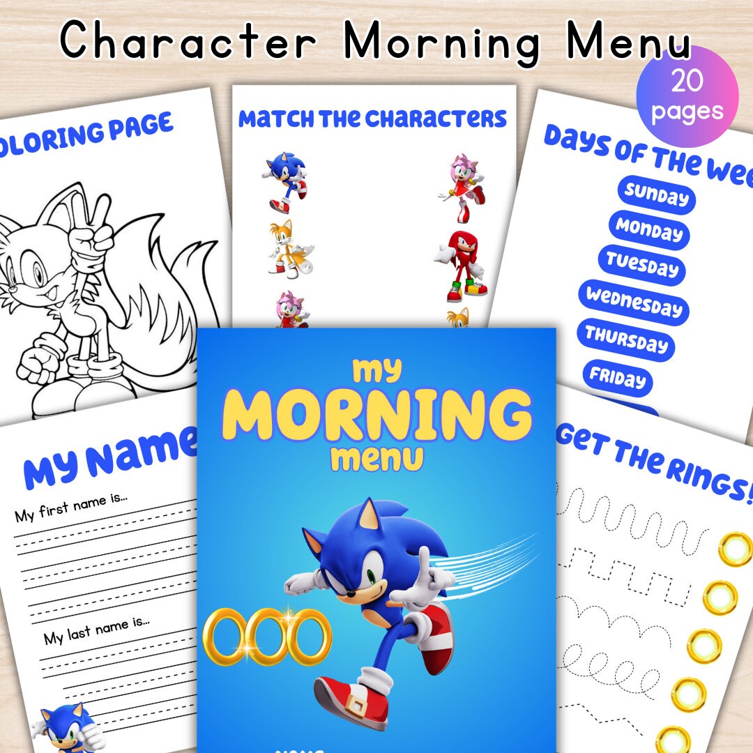 Basic Morning Menu Homeschool, Preschool Morning Menu, Toddler Morning ...