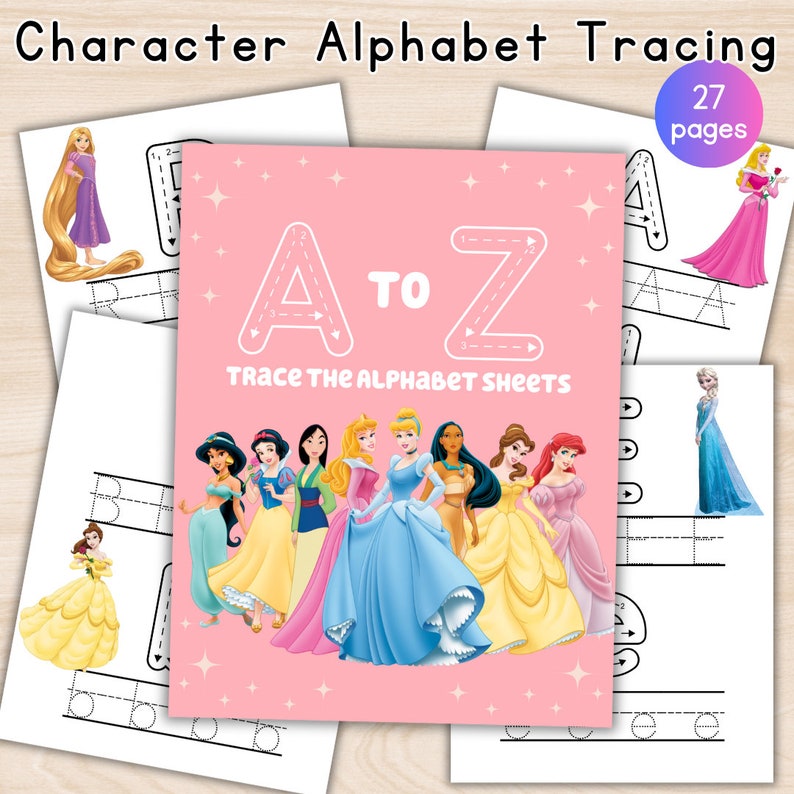 Alphabet Tracing Worksheets A-Z / ABC Tracing Workbook /handwriting ...
