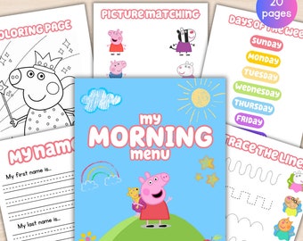 Basic Morning Menu Homeschool, Preschool Morning Menu, Toddler Morning ...