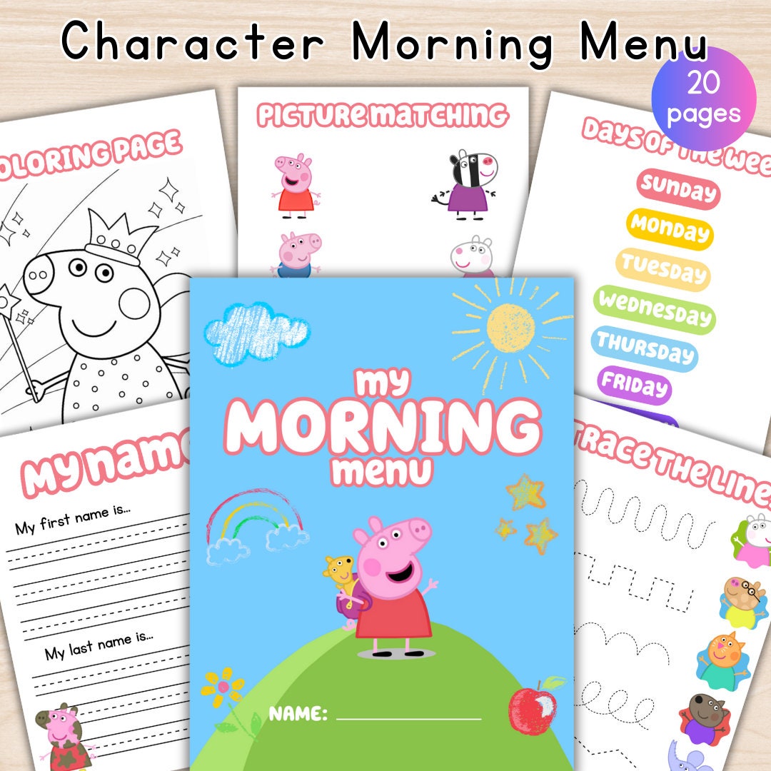 Basic Morning Menu Homeschool, Preschool Morning Menu, Toddler Morning ...