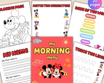 Basic Morning Menu Homeschool, Preschool Morning Menu, Toddler Morning ...