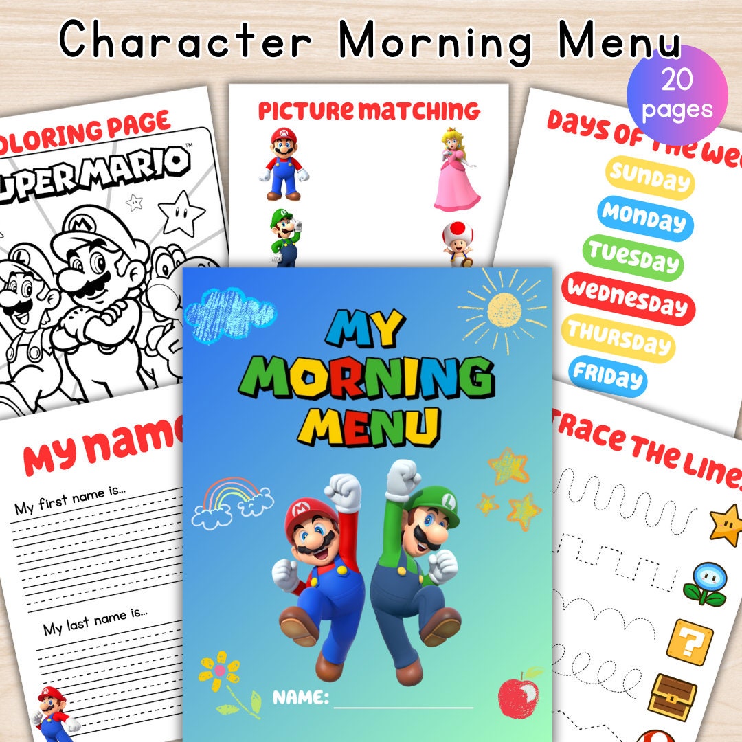 Basic Morning Menu Homeschool, Preschool Morning Menu, Toddler Morning ...