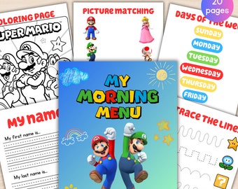Basic Morning Menu Homeschool, Preschool Morning Menu, Toddler Morning ...