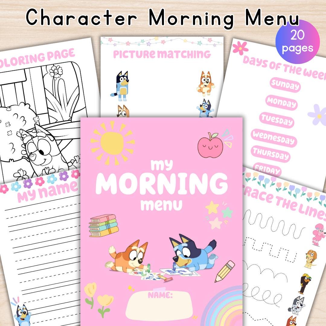 Basic Morning Menu Homeschool, Preschool Morning Menu, Toddler Morning ...