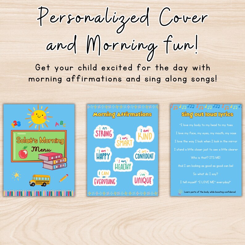 Basic Morning Menu Homeschool, Preschool Morning Menu, Toddler Morning ...