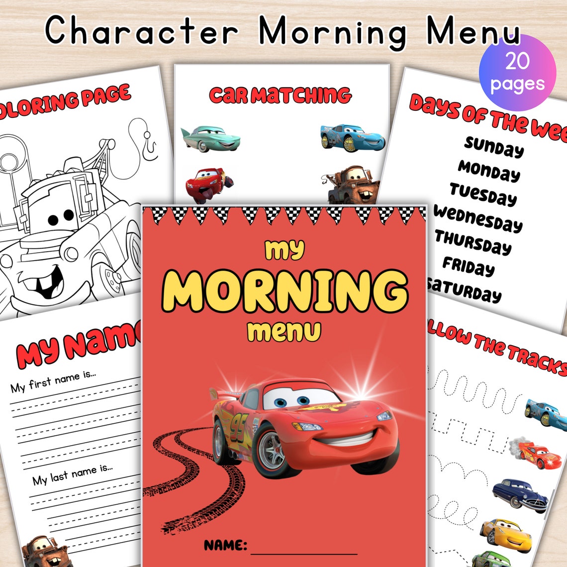 Basic Morning Menu Homeschool, Preschool Morning Menu, Toddler Morning ...
