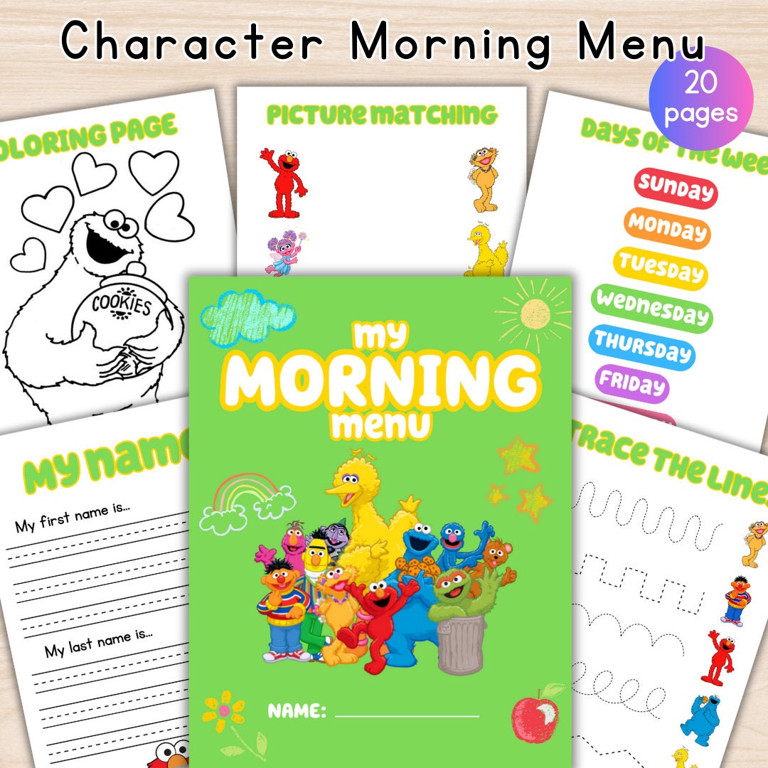 Basic Morning Menu Homeschool, Preschool Morning Menu, Toddler Morning ...