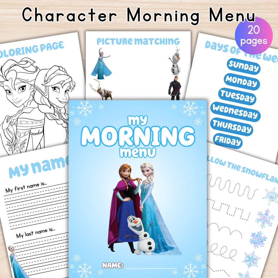 Basic Morning Menu Homeschool, Preschool Morning Menu, Toddler Morning ...