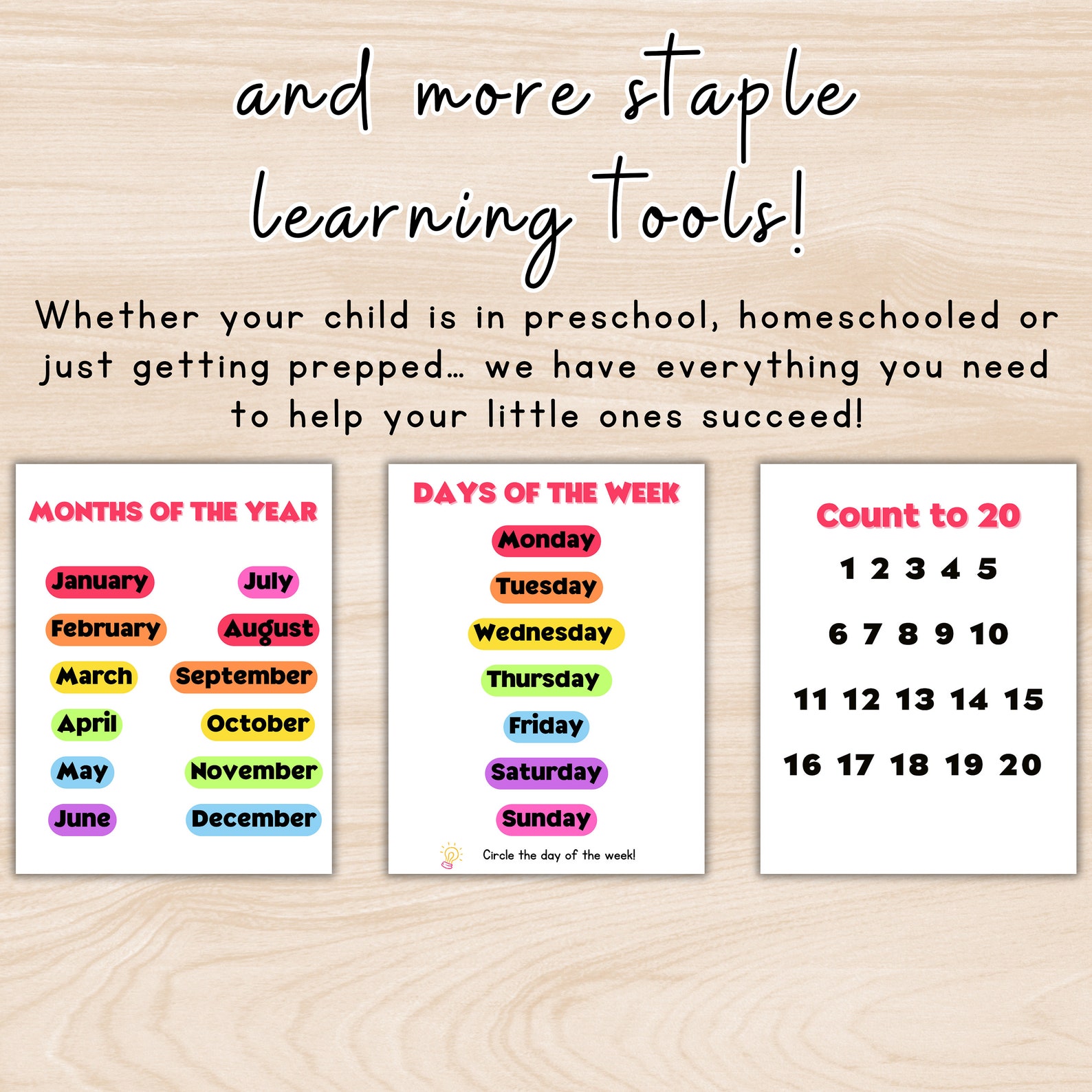 Basic Morning Menu Homeschool, Preschool Morning Menu, Toddler Morning ...