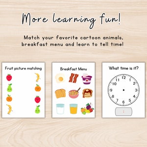 Basic Morning Menu Homeschool, Preschool Morning Menu, Toddler Morning ...