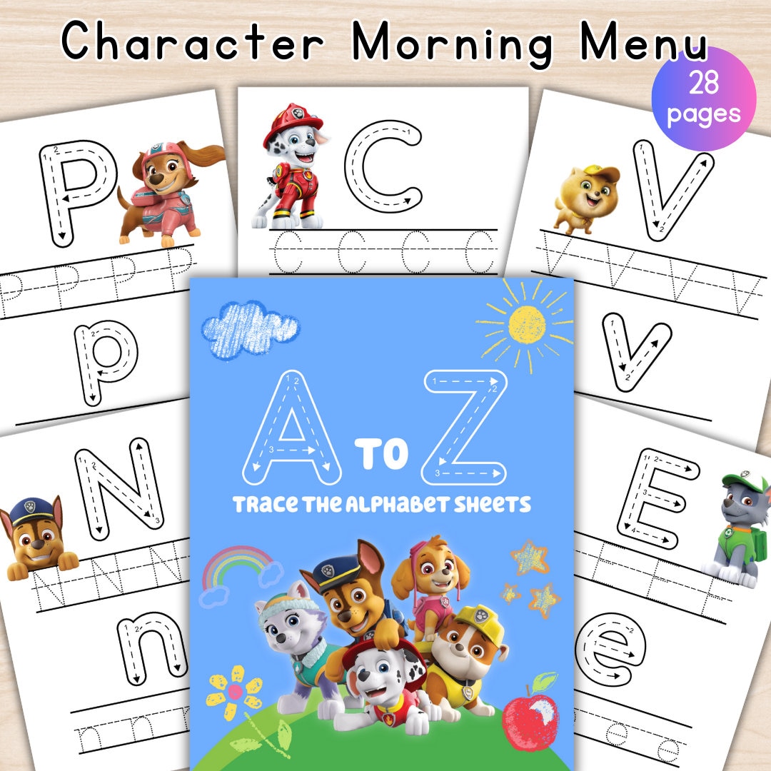 Alphabet Tracing Worksheets A-Z / ABC Tracing Workbook /handwriting ...