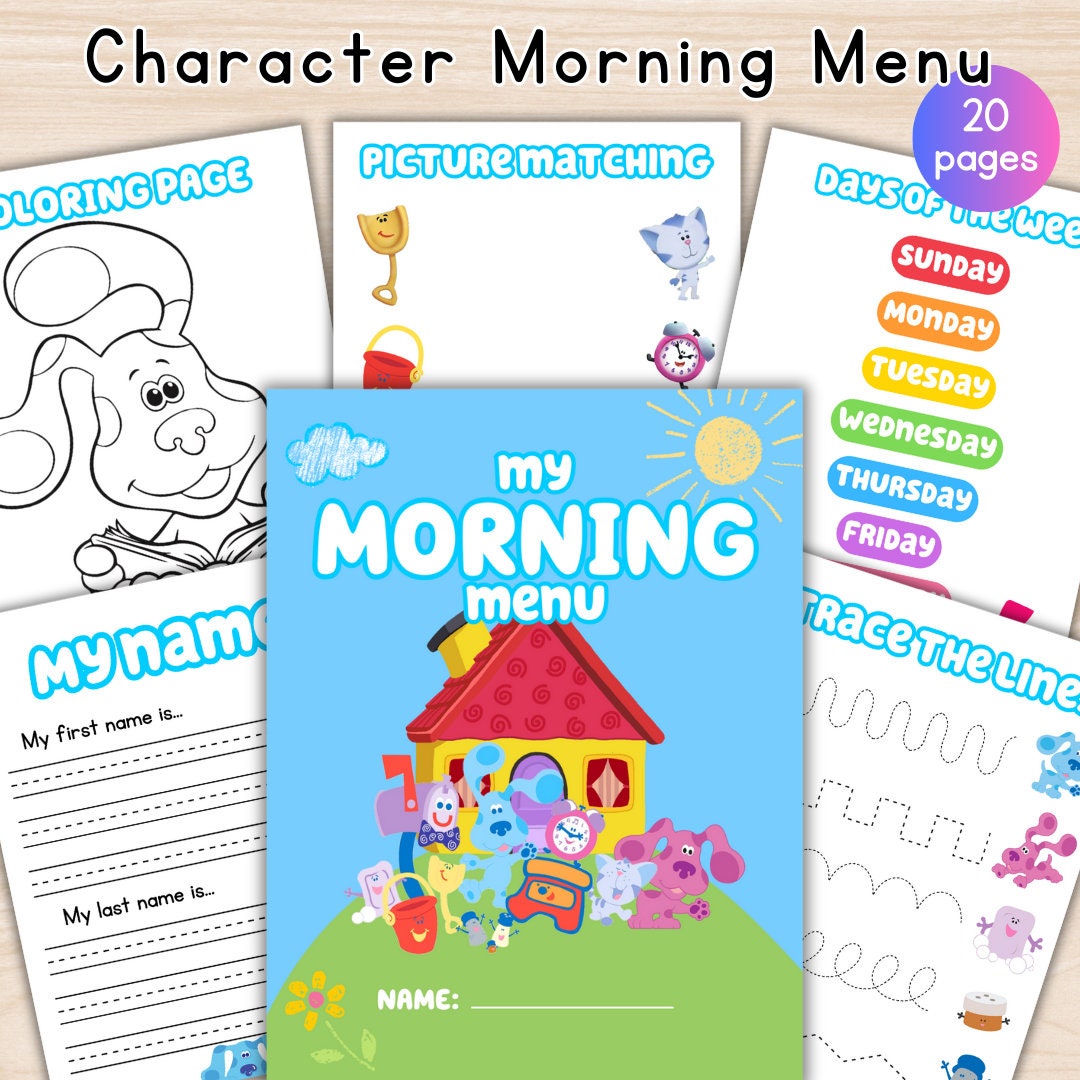 Basic Morning Menu Homeschool, Preschool Morning Menu, Toddler Morning ...