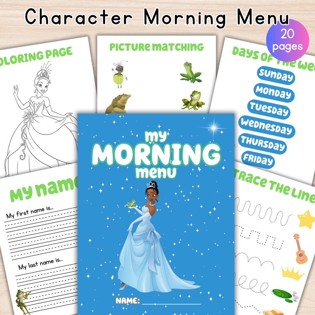 Basic Morning Menu Homeschool, Preschool Morning Menu, Toddler Morning ...