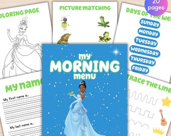 Basic Morning Menu Homeschool, Preschool Morning Menu, Toddler Morning ...