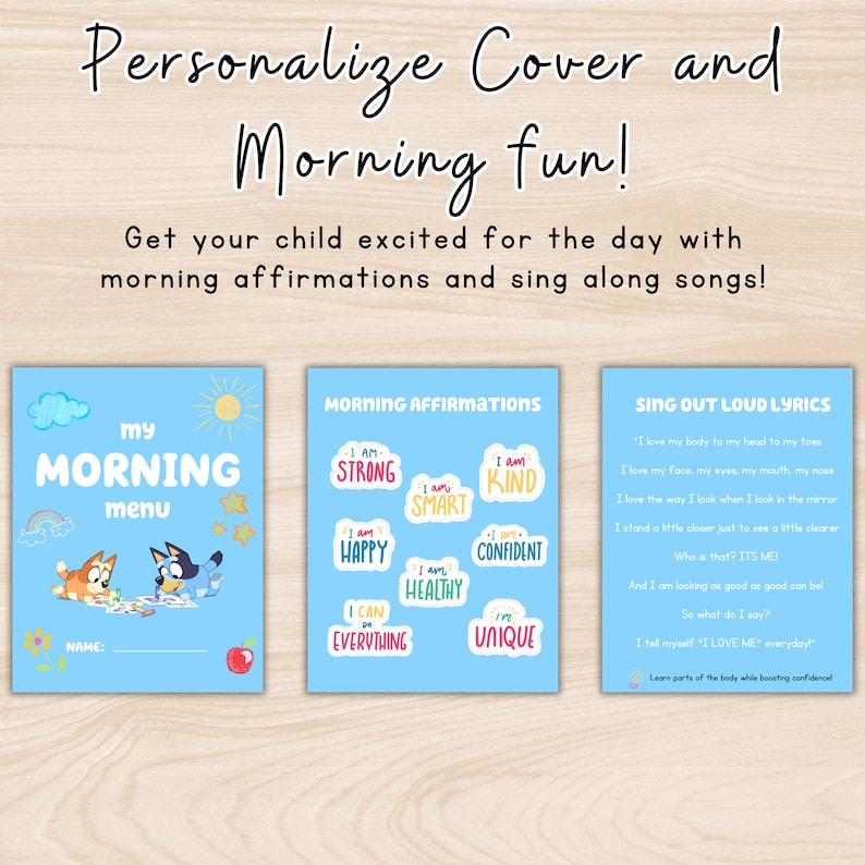 Basic Morning Menu Homeschool, Preschool Morning Menu, Toddler Morning ...