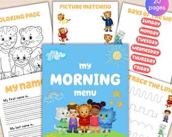 Basic Morning Menu Homeschool, Preschool Morning Menu, Toddler Morning ...