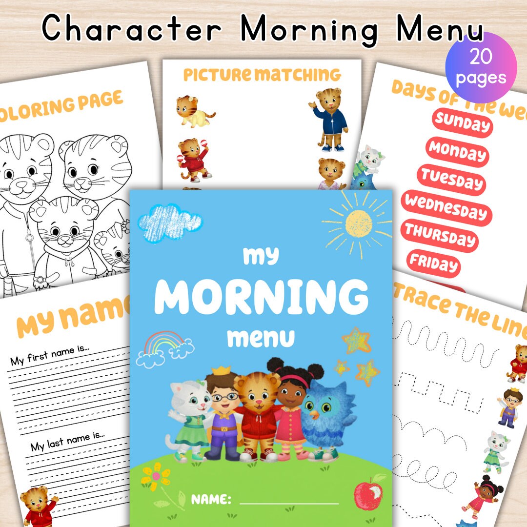 Basic Morning Menu Homeschool, Preschool Morning Menu, Toddler Morning ...