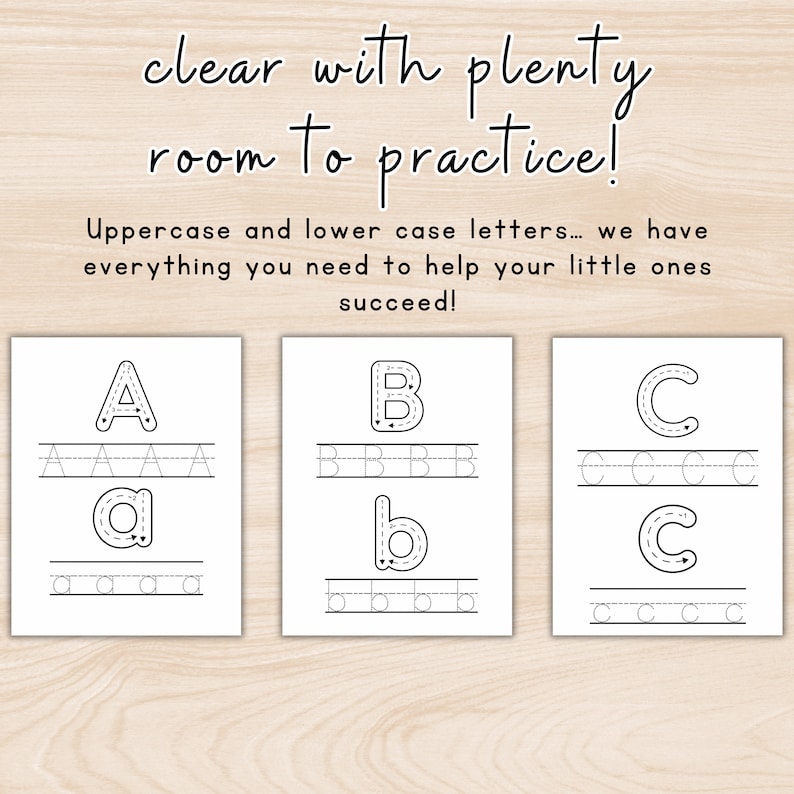 Alphabet Tracing Worksheets A-Z / ABC Tracing Workbook /handwriting ...