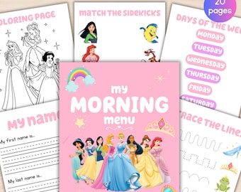 Basic Morning Menu Homeschool, Preschool Morning Menu, Toddler Morning ...