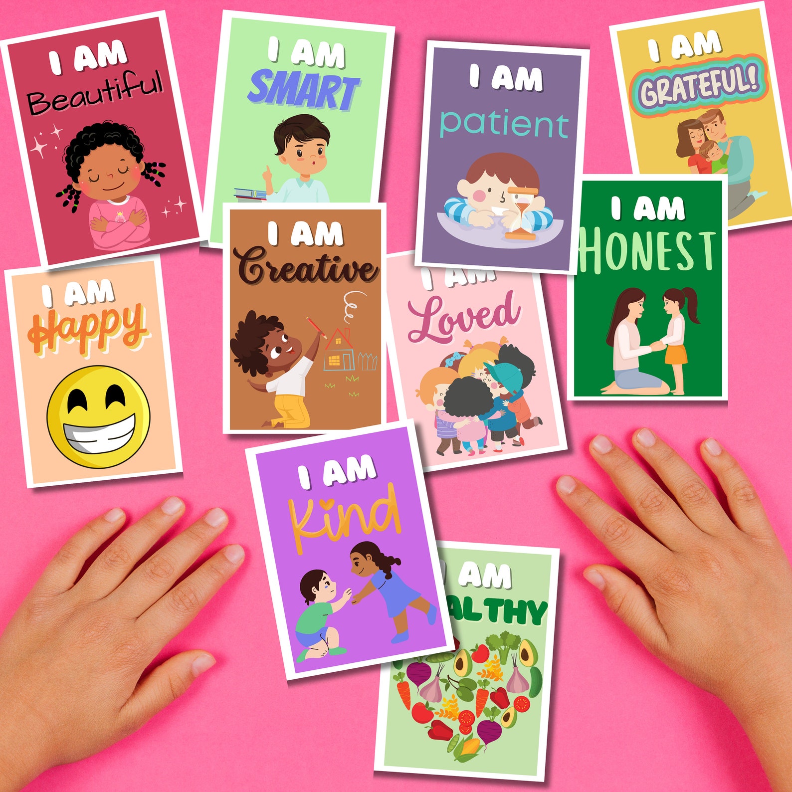 Children’s Positive Affirmation Cards | Set of 20 | Printable Kids ...