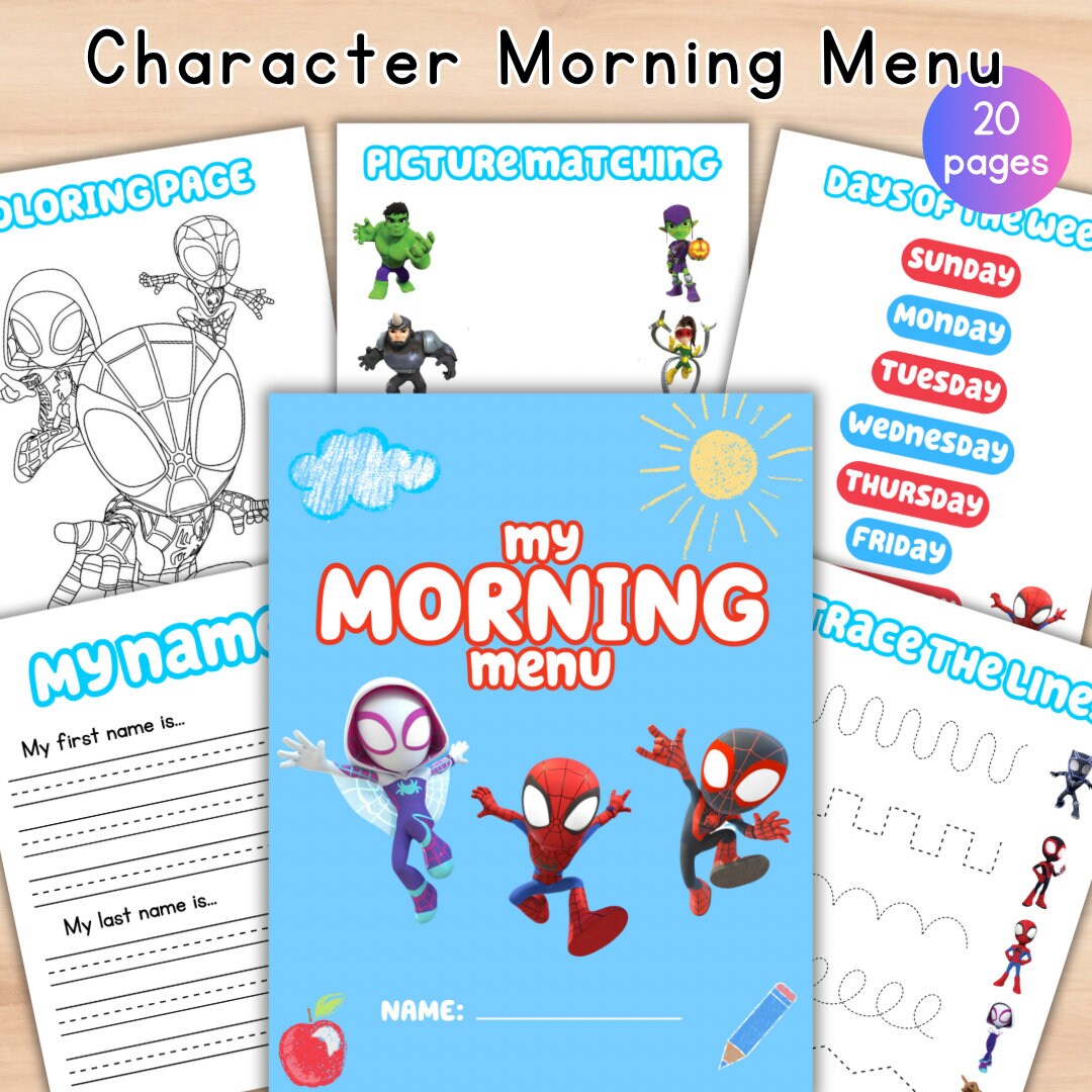 Basic Morning Menu Homeschool, Preschool Morning Menu, Toddler Morning ...