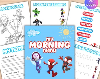 Basic Morning Menu Homeschool, Preschool Morning Menu, Toddler Morning ...