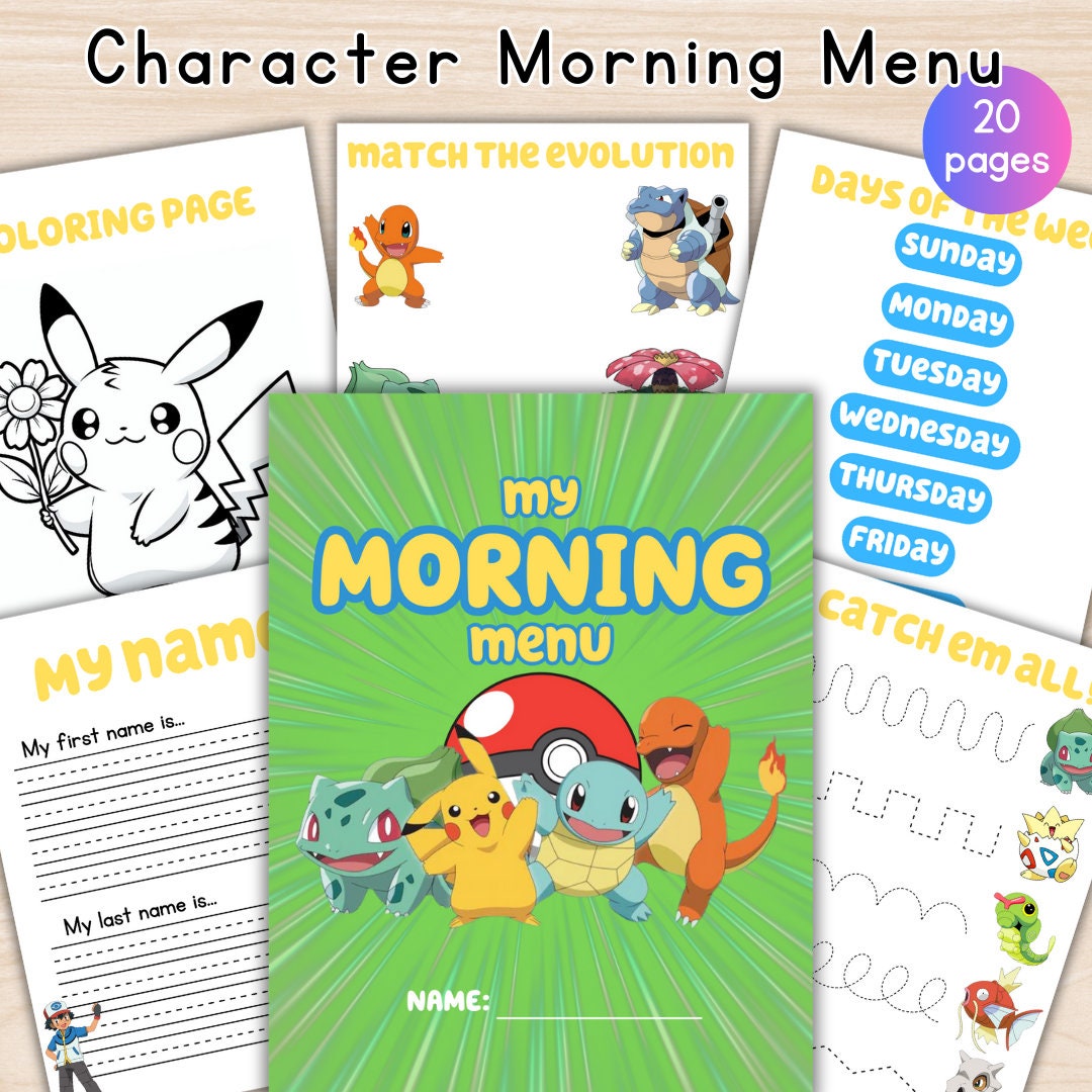 Basic Morning Menu Homeschool, Preschool Morning Menu, Toddler Morning ...