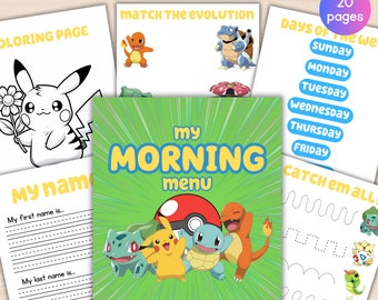 Basic Morning Menu Homeschool, Preschool Morning Menu, Toddler Morning ...