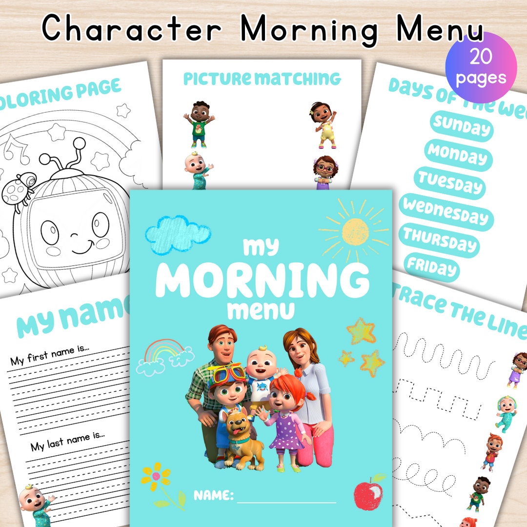 Basic Morning Menu Homeschool, Preschool Morning Menu, Toddler Morning ...