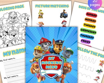 Basic Morning Menu Homeschool, Preschool Morning Menu, Toddler Morning ...