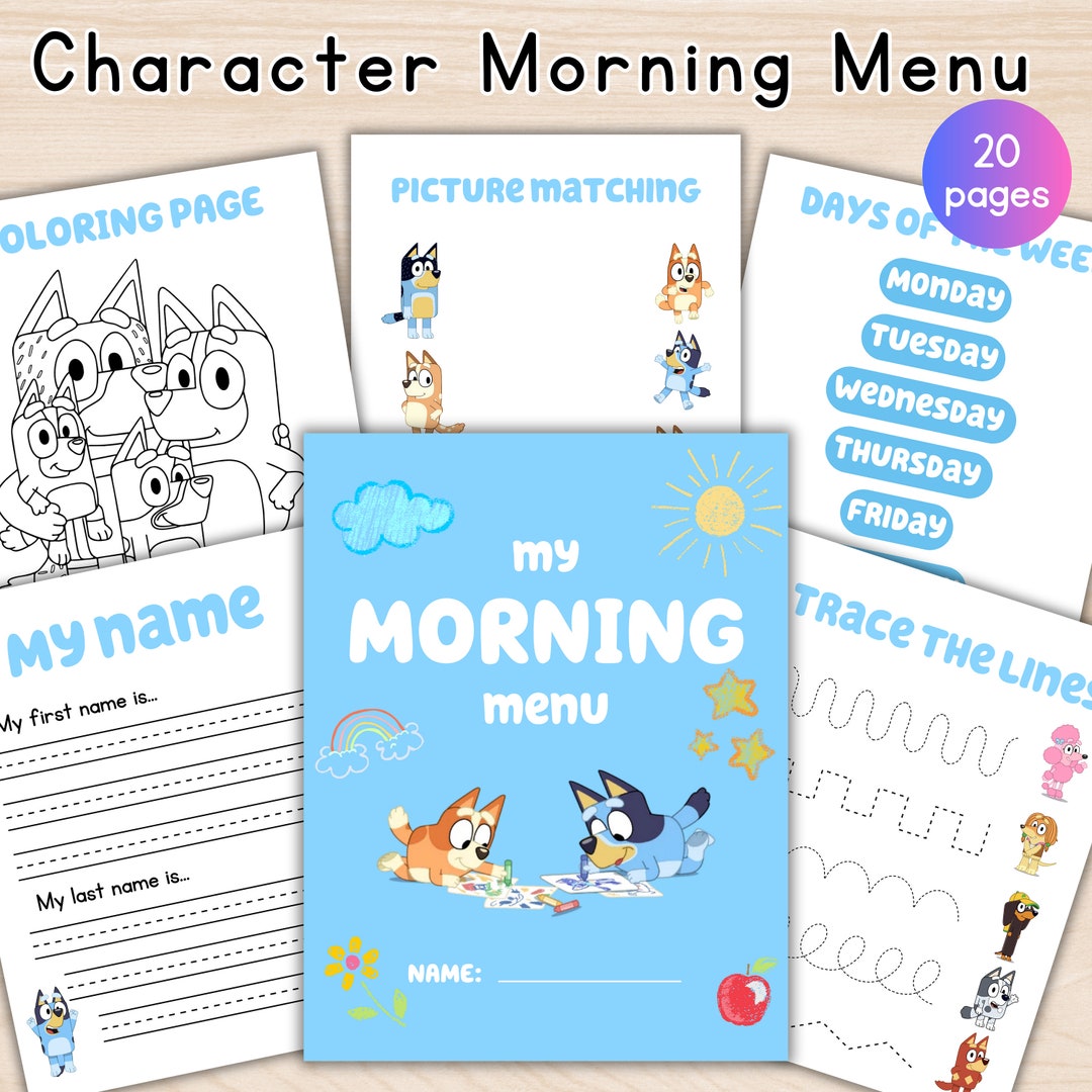 Basic Morning Menu Homeschool, Preschool Morning Menu, Toddler Morning ...