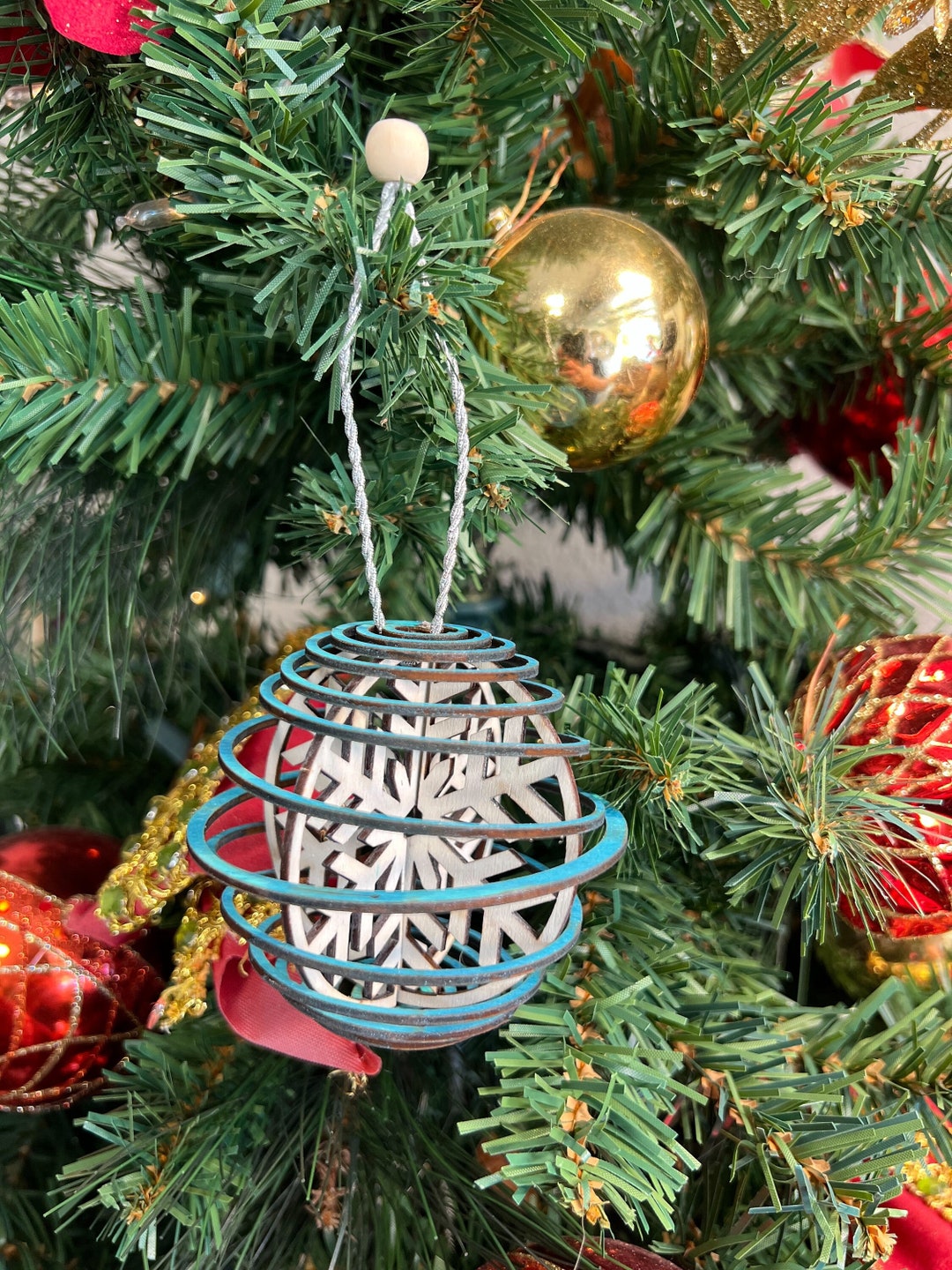 Spiral Snowflake Ornament - Etsy