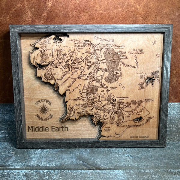 Middle Earth Map - Etsy