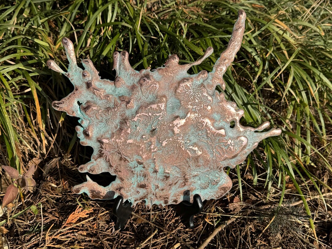 Polished Patinaed Copper Splash Sculpture - Etsy