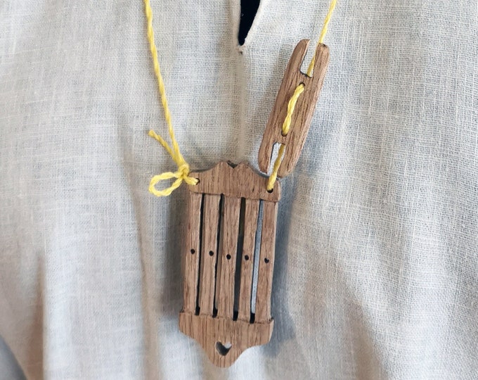 Mini Handmade Meranti Wood Rigid Heddle loom Necklace fully Functional ...