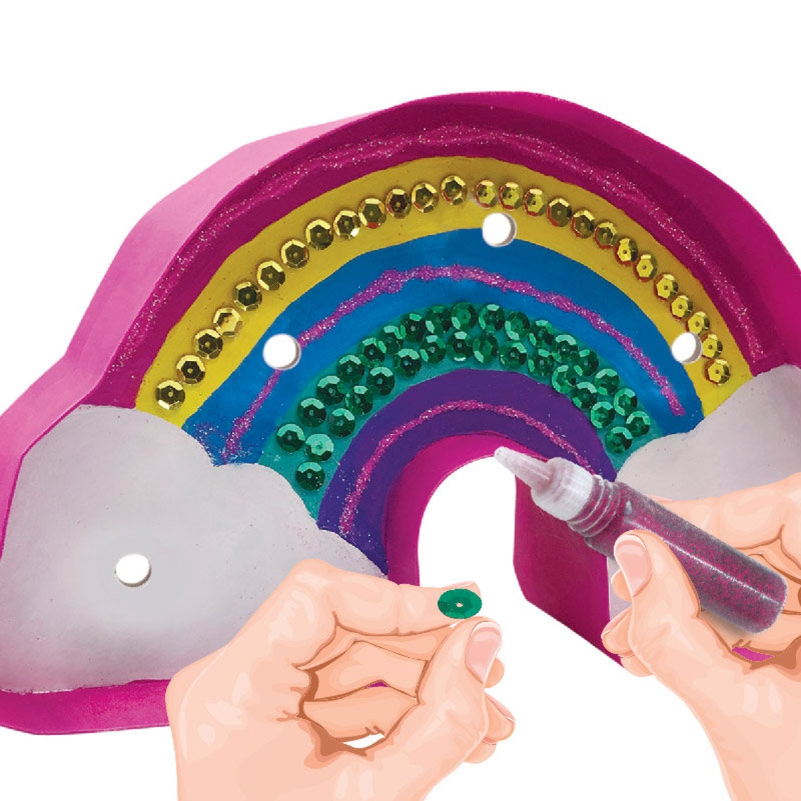 DIY Decorate Rainbow Lights - Make It Your Own! Battery Operated Lights ...