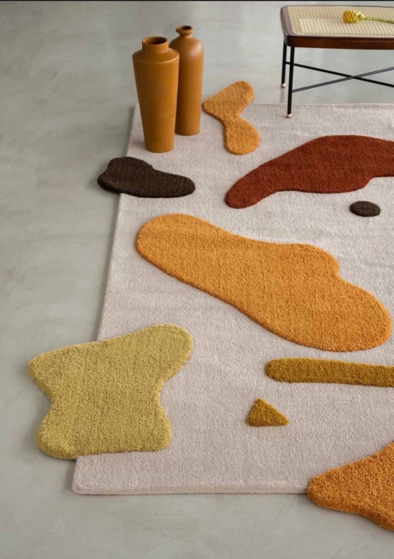 Enseada Irregular Shape Handmade-tufted 100% Wool Area Carpet for ...