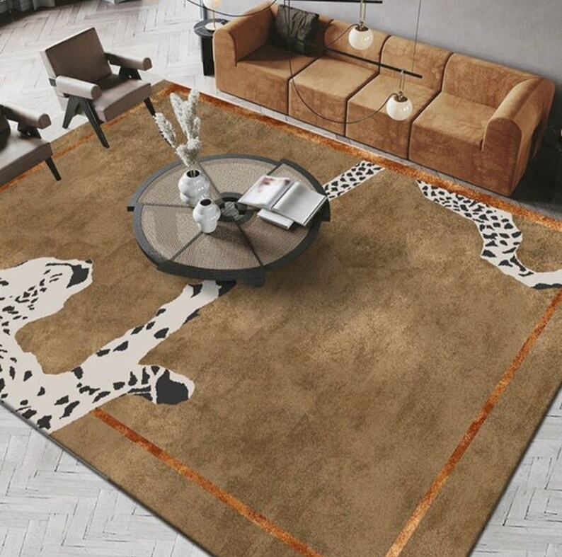 Hand-tufted Wool Leopard Rug: Animal Print Area Rug - Etsy